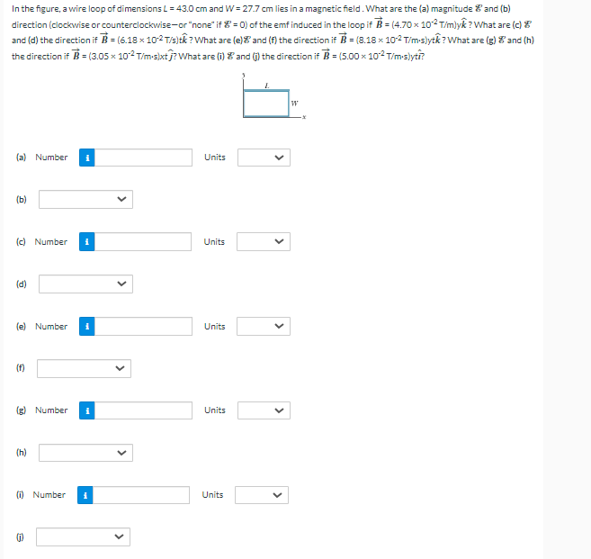 Solved In the figure, a wire loop of dimensions L=43.0cm | Chegg.com
