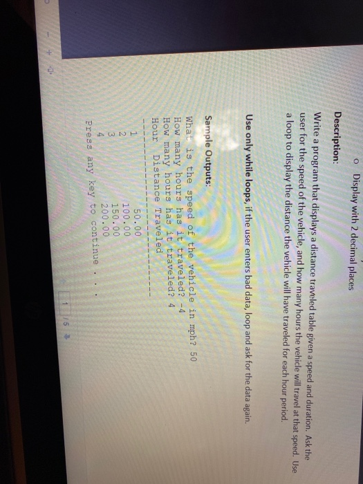 Solved Inputs: . [real] speed o Validation: must be | Chegg.com
