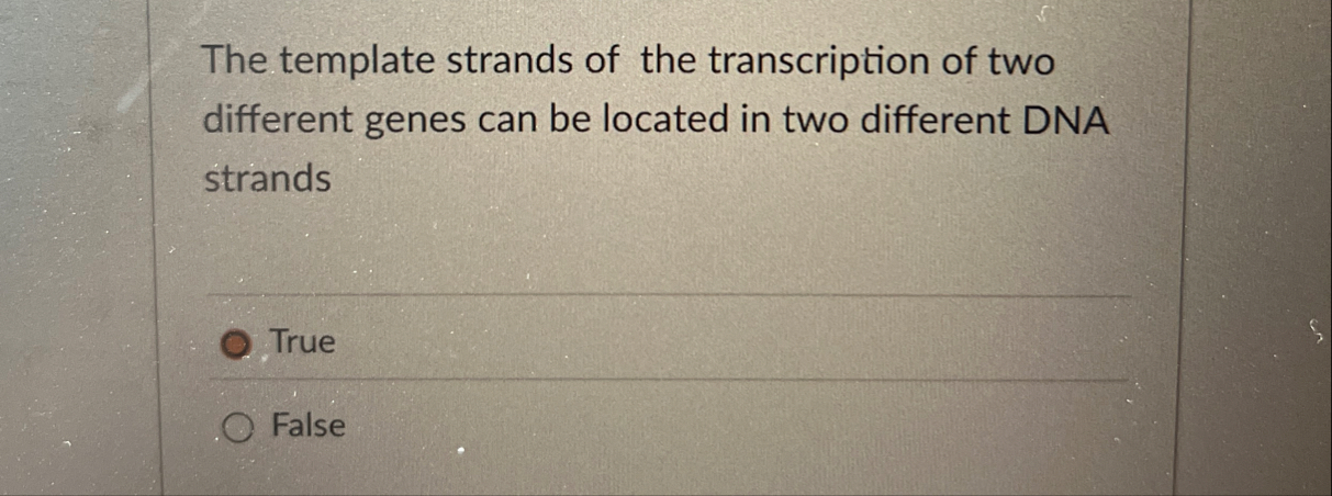 Solved The template strands of the transcription of two | Chegg.com