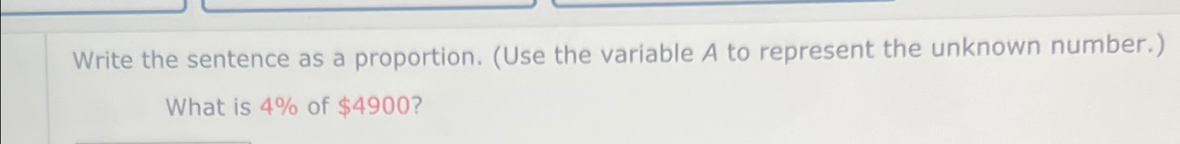 Solved Write the sentence as a proportion. (Use the variable | Chegg.com