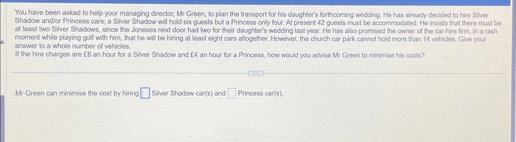 Solved You have been asked to help your managing director, | Chegg.com