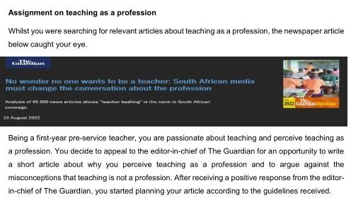 Solved Assignment on teaching as a profession Whilst you | Chegg.com