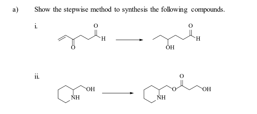 Solved a) ﻿Show the stepwise method to synthesis the | Chegg.com