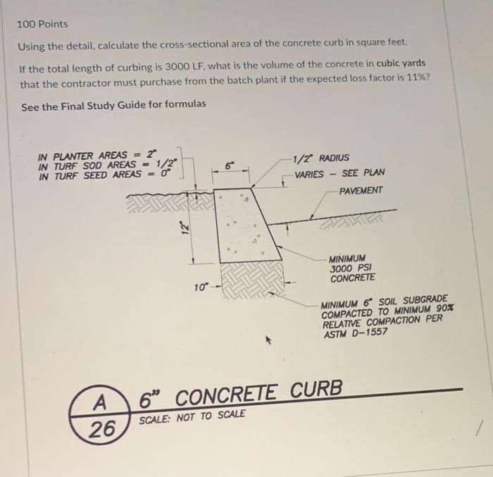 Solved 100 Points Using the detail, calculate the | Chegg.com