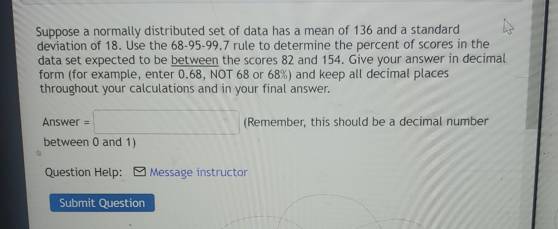 Solved Suppose a normally distributed set of data has a mean | Chegg.com