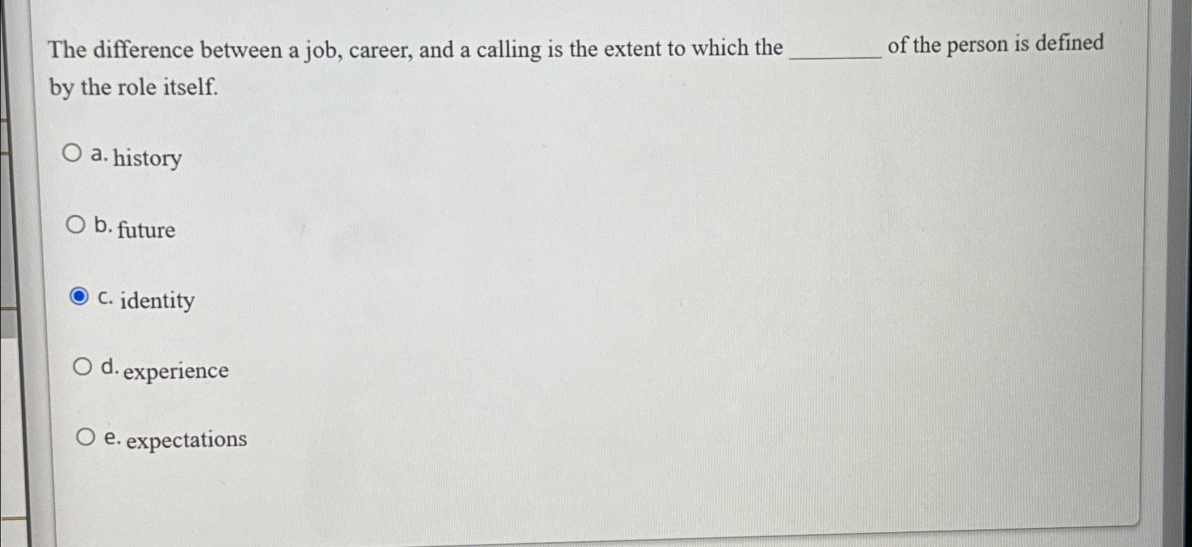 Solved The difference between a job, career, and a calling | Chegg.com