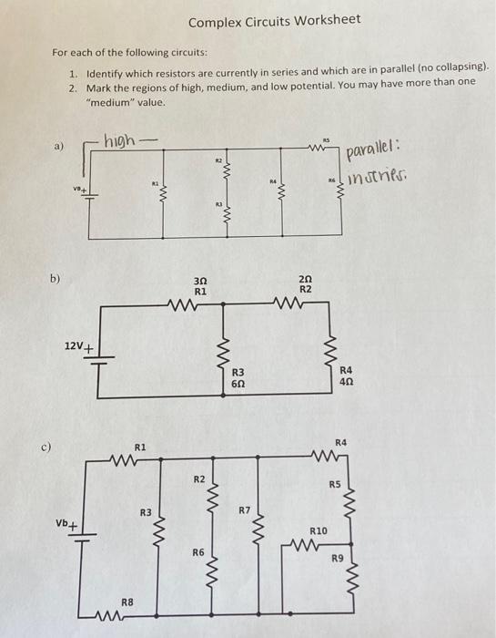 Solved For each of the following circuits: 1. Identify which | Chegg.com