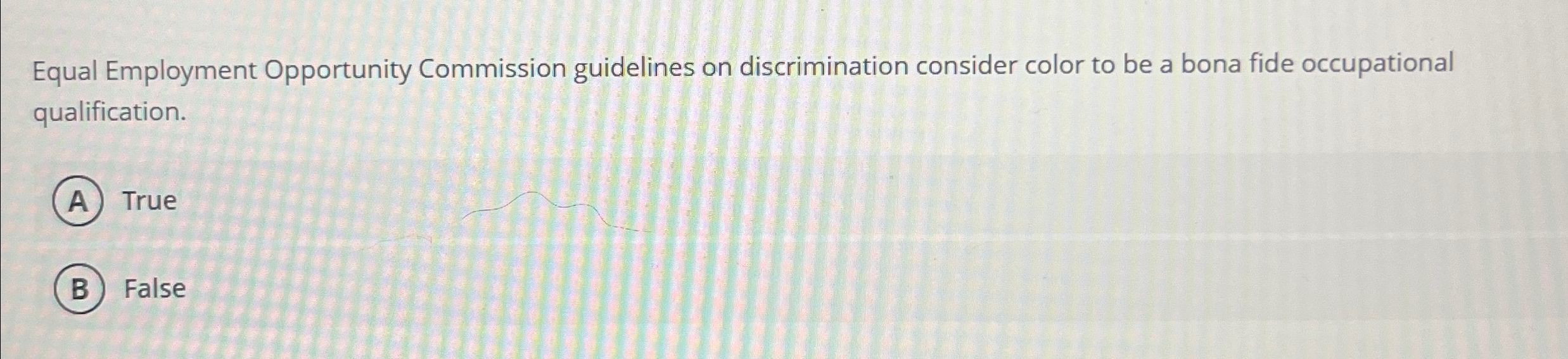 Solved Equal Employment Opportunity Commission guidelines on | Chegg.com