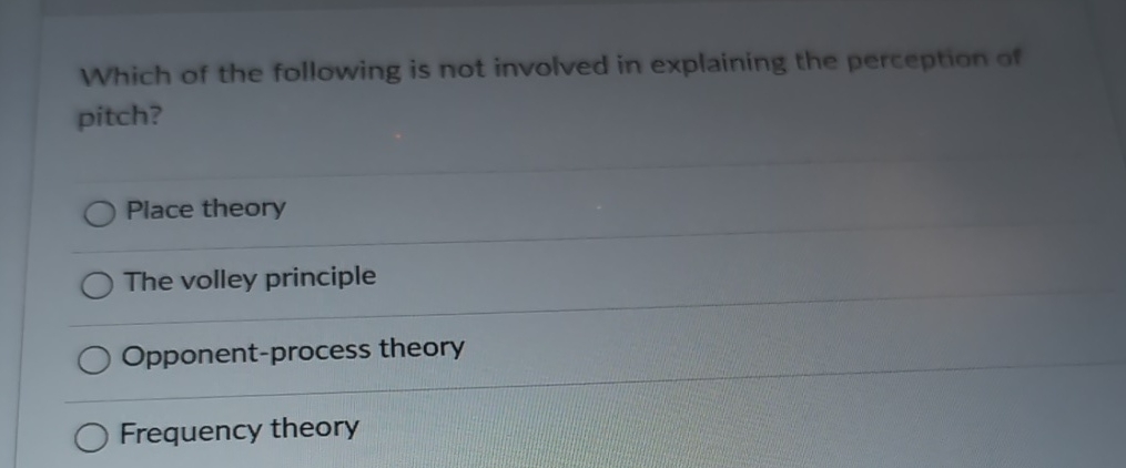 Which of the following is not involved in explaining | Chegg.com