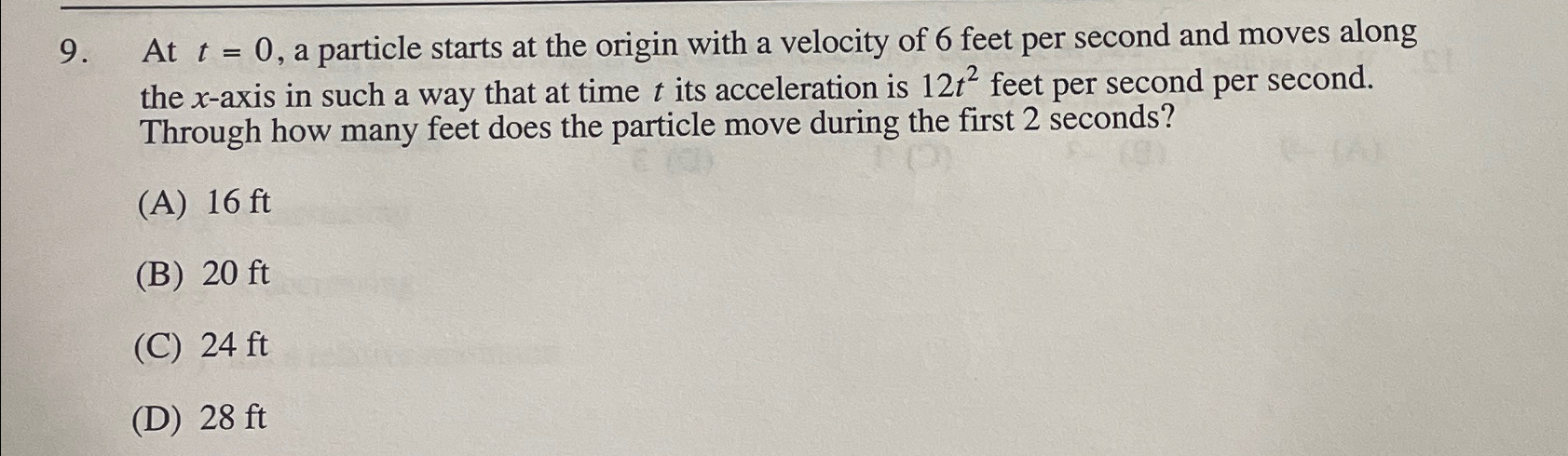 Solved At t=0, ﻿a particle starts at the origin with a | Chegg.com