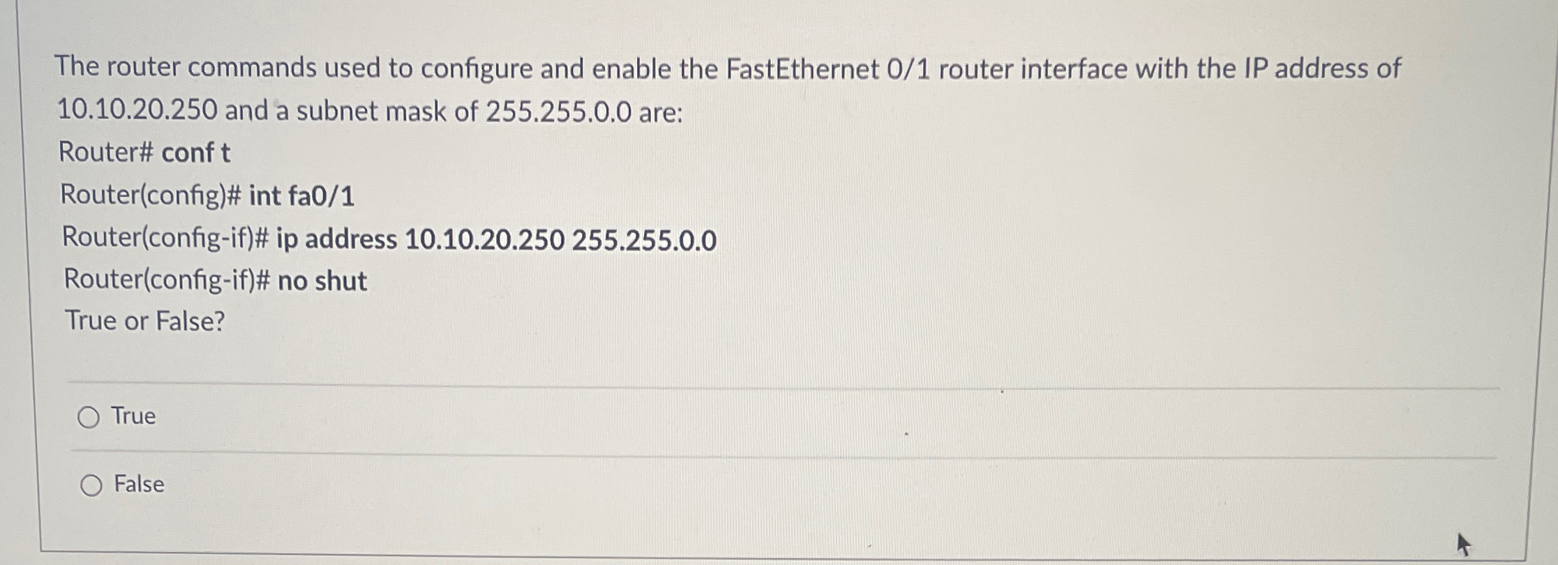 Solved The router commands used to configure and enable the | Chegg.com