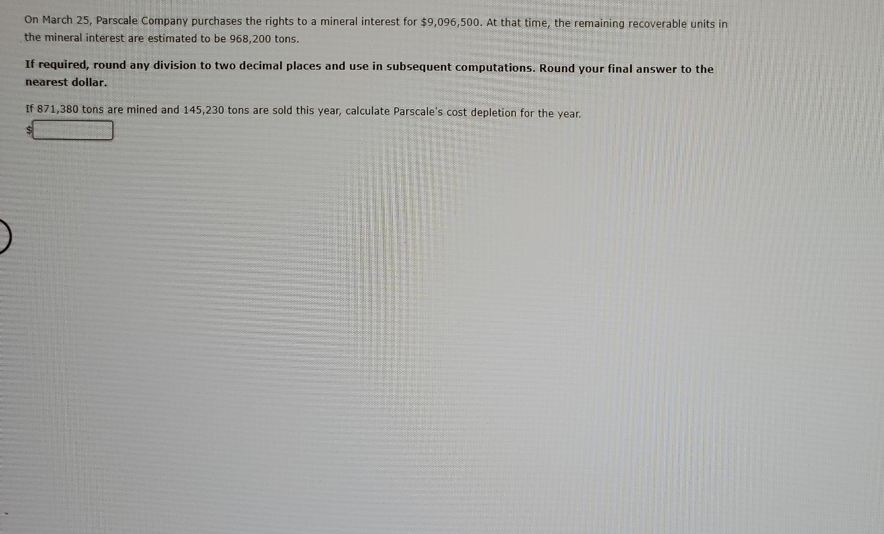 Solved On March 25, Parscale Company purchases the rights to | Chegg.com