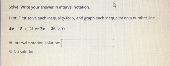 Solved Solve. Write your answer in interval notation. W | Chegg.com