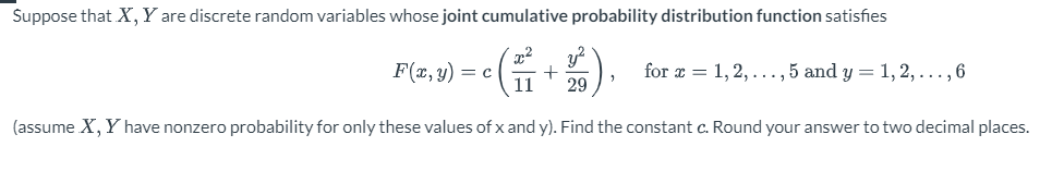 Solved Suppose that x,Y ﻿are discrete random variables whose | Chegg.com