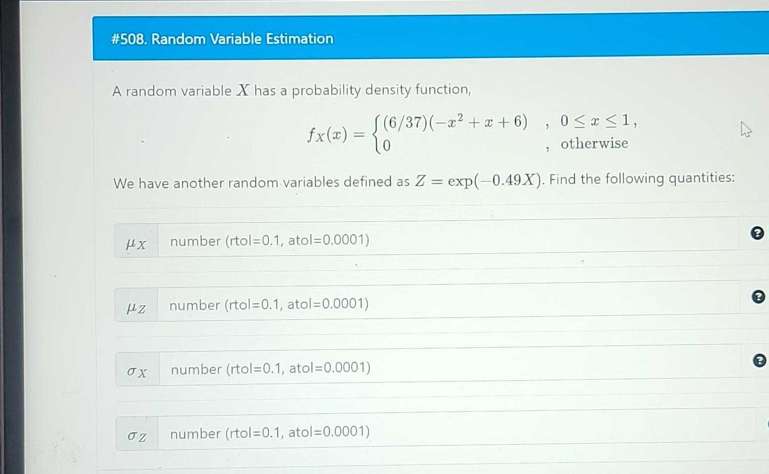 I am unclear on how to find mean and standard | Chegg.com