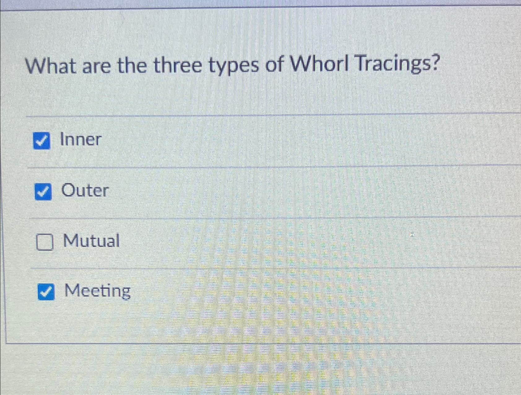 Solved What are the three types of Whorl | Chegg.com