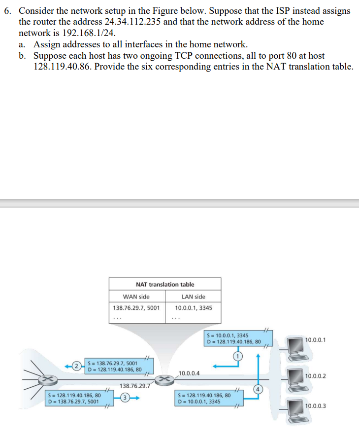 Solved Consider the network setup in the Figure below. | Chegg.com