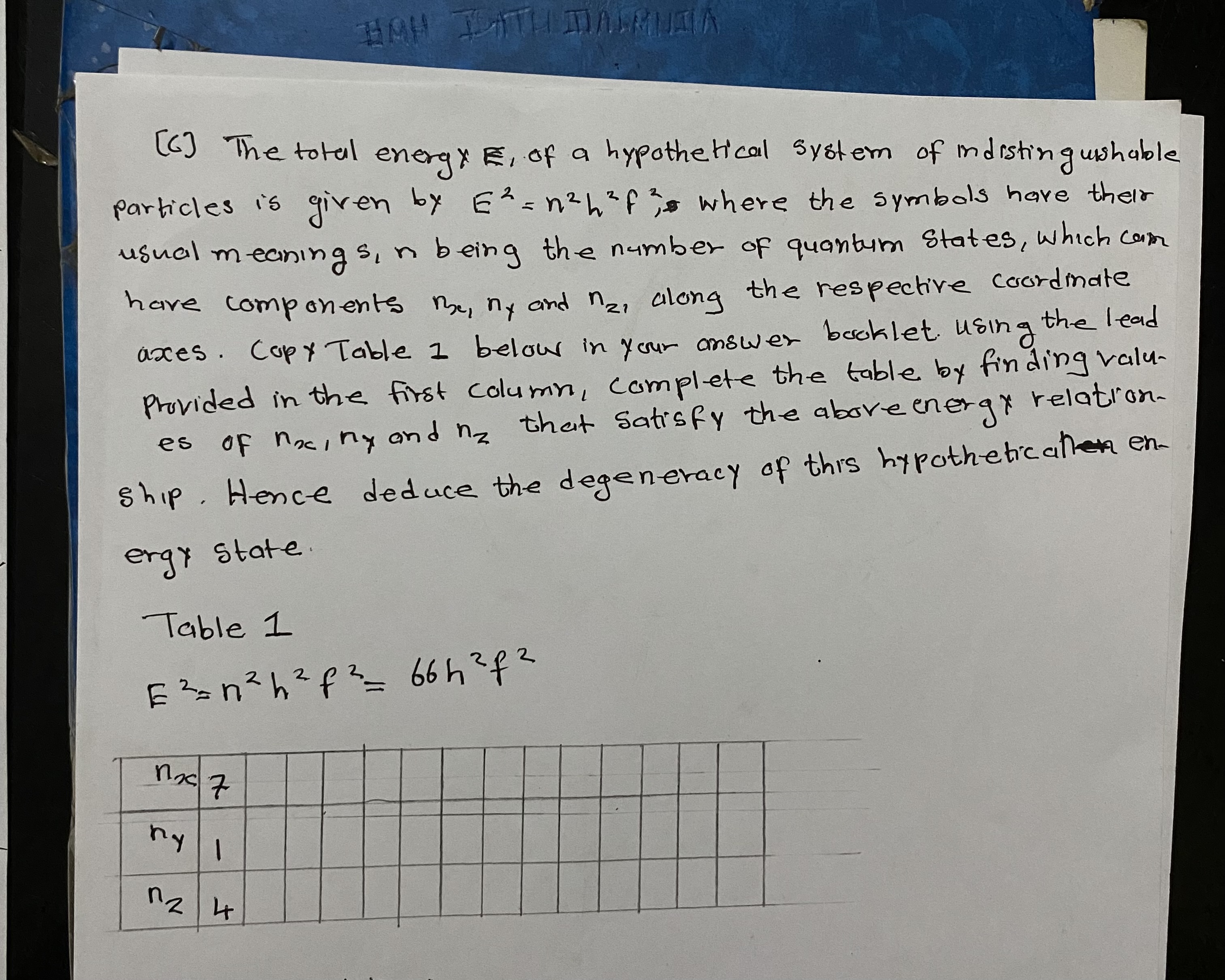 Solved [6] ﻿The total energx E, ﻿of a hypothetical system of | Chegg.com
