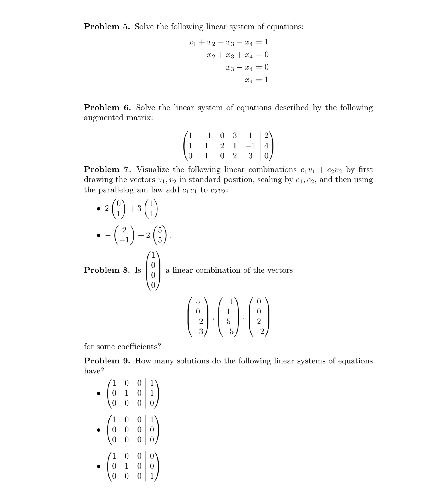 Solved Problem 1. ﻿Solve for the vector x in terms of a,b | Chegg.com
