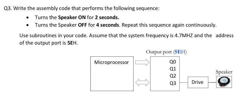 Solved ASSEMBLY 8086Q3. ﻿Write the assembly code that | Chegg.com