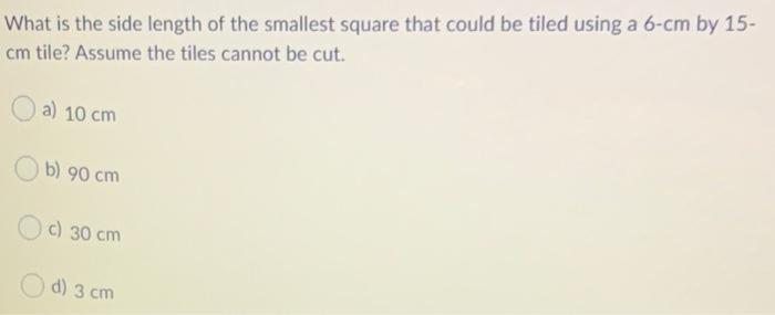 Solved What is the side length of the smallest square that | Chegg.com