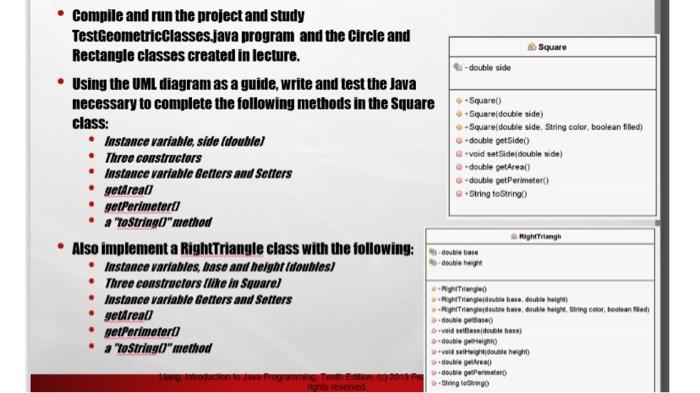 Solved - Compile and run the project and study | Chegg.com