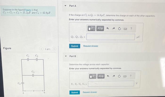 Solved Suppose in the figure(Figure 1) that C1=C2=C3=21.2μF | Chegg.com