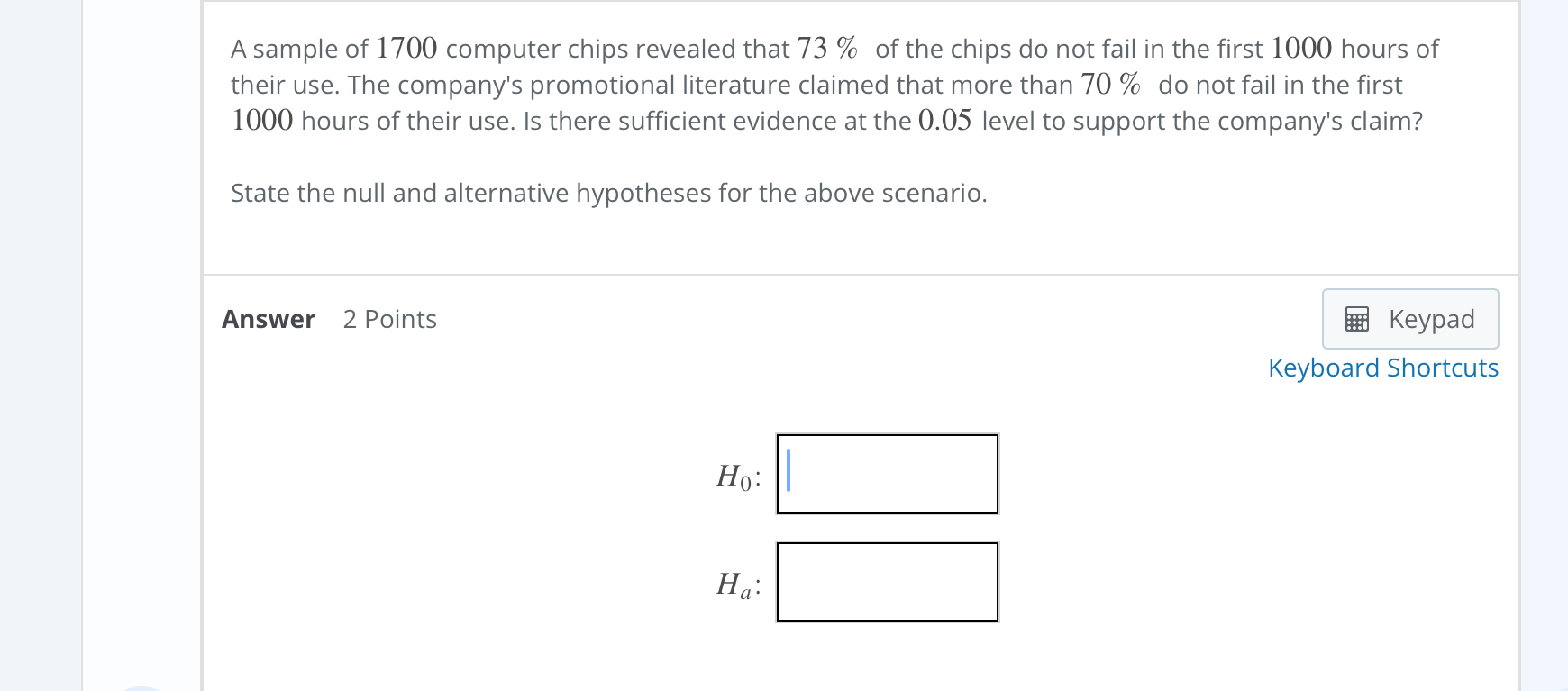 Solved A sample of 1700 ﻿computer chips revealed that 73% | Chegg.com