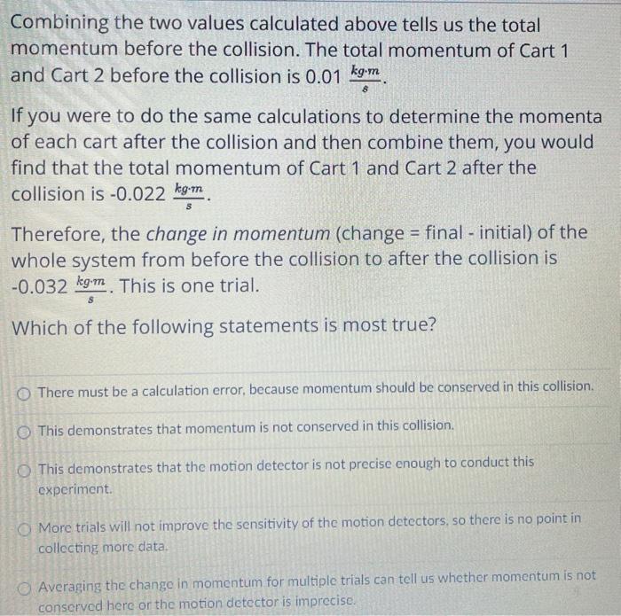 Solved Combining the two values calculated above tells us | Chegg.com