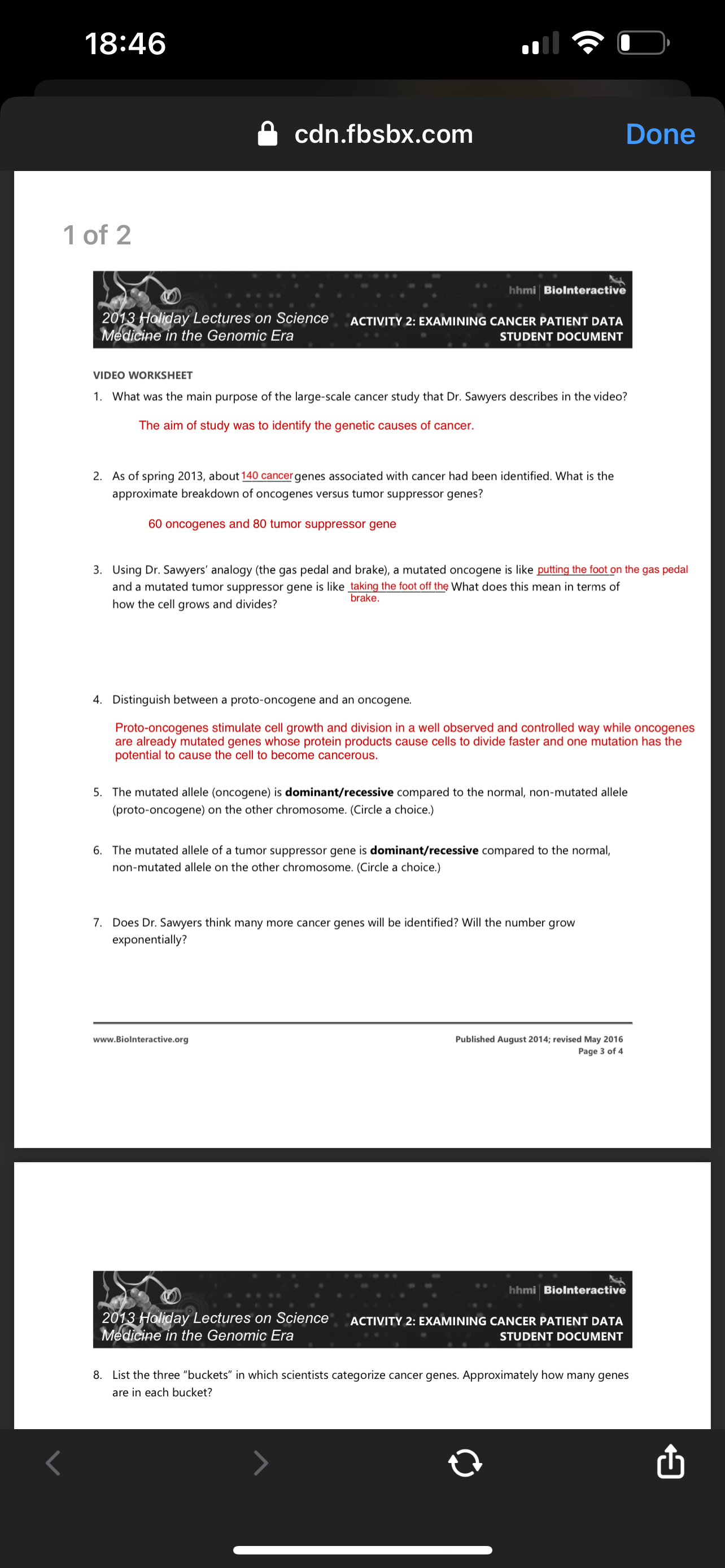 Solved 18:46cdn.fbsbx.comDone1 ﻿of 2VIDEO WORKSHEETWhat was | Chegg.com