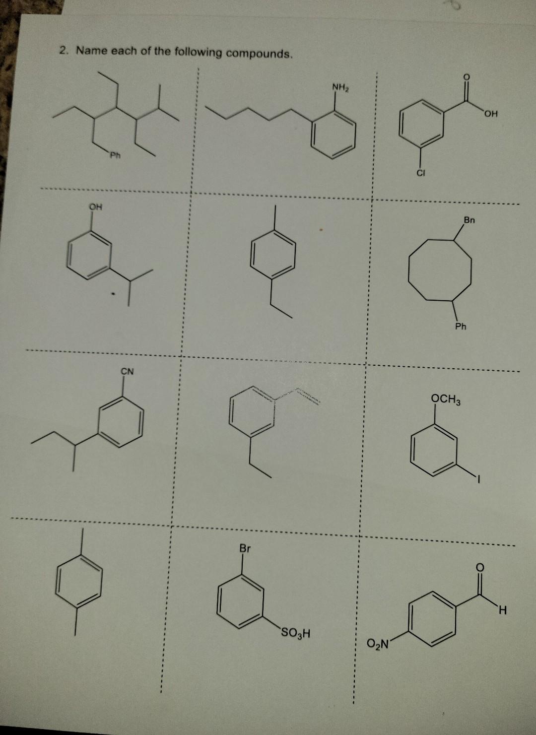Solved 2. Name each of the following compounds. NH2 OH CI OH | Chegg.com