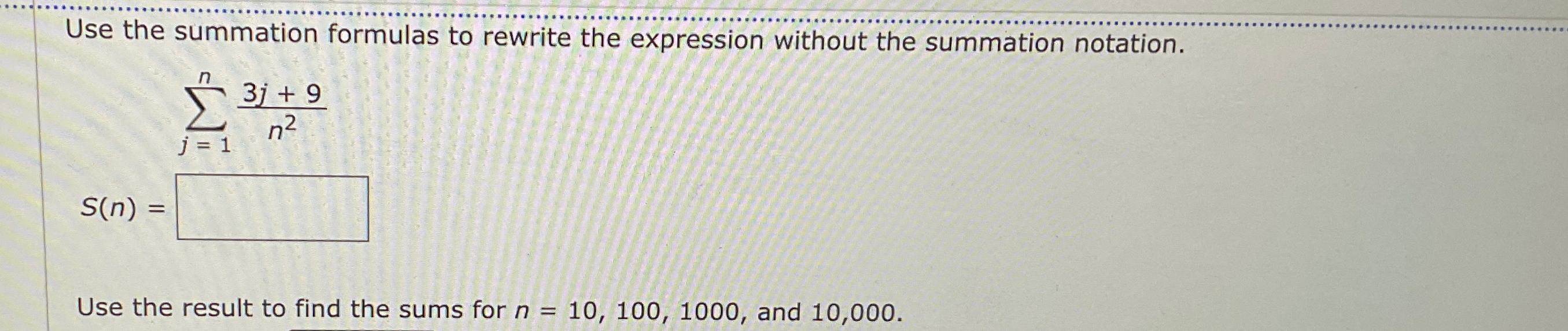 Solved Use the summation formulas to rewrite the expression | Chegg.com