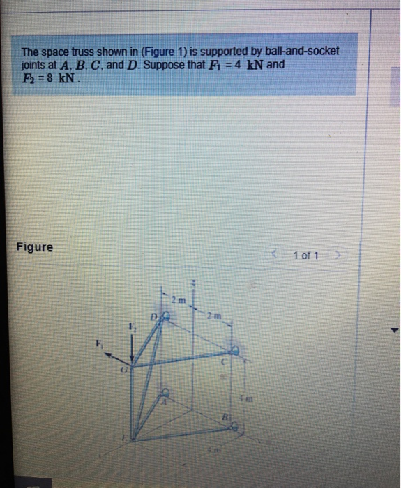 Solved The space truss shown in (Figure 1) is supported by | Chegg.com