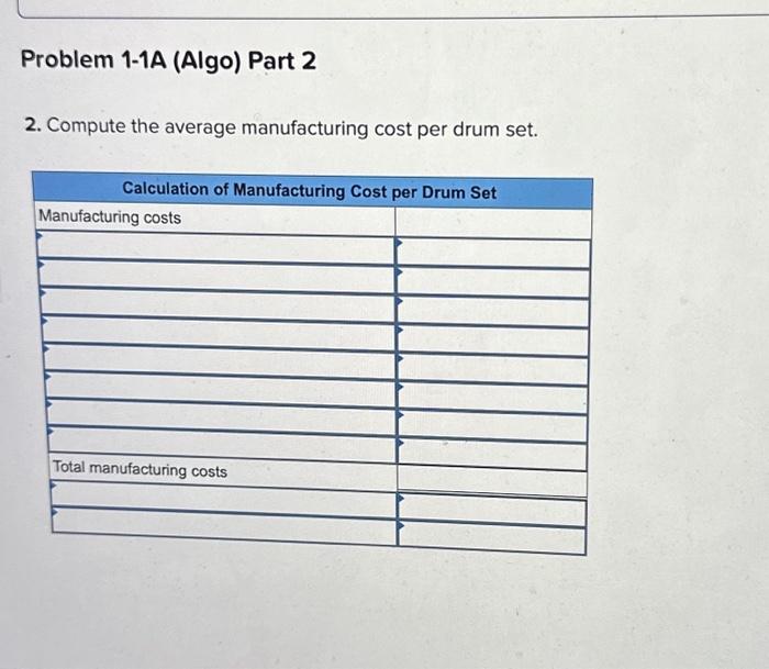 Solved Required information Problem 1-1A (Algo) Classifying | Chegg.com