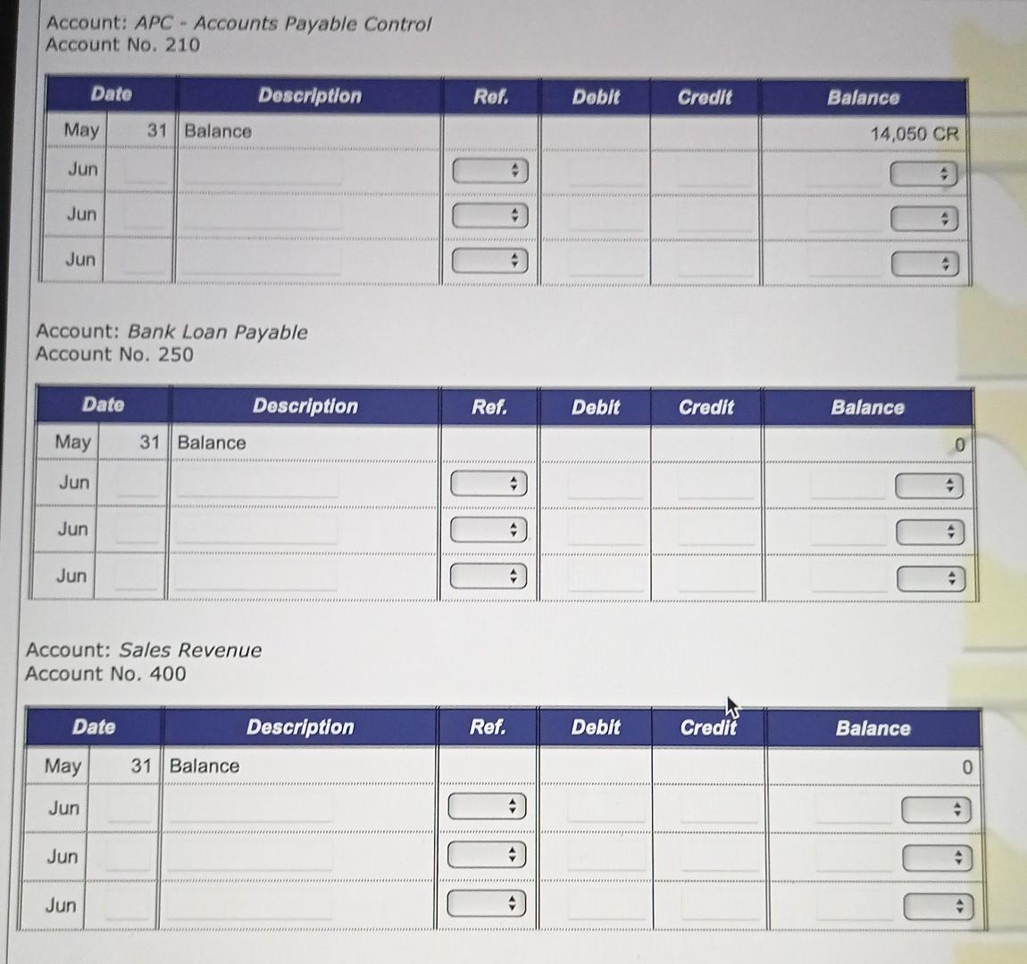 Solved Account: APC - Accounts Payable Control Account No. | Chegg.com