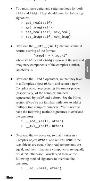 Solved Problem A. (10 points) Complex Class In this problem | Chegg.com