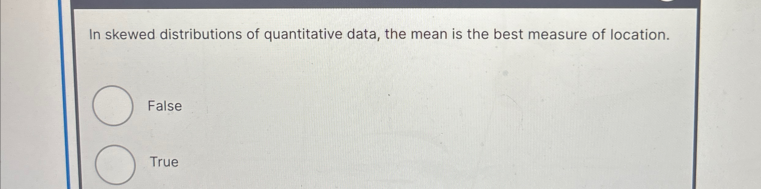 Solved In skewed distributions of quantitative data, the | Chegg.com
