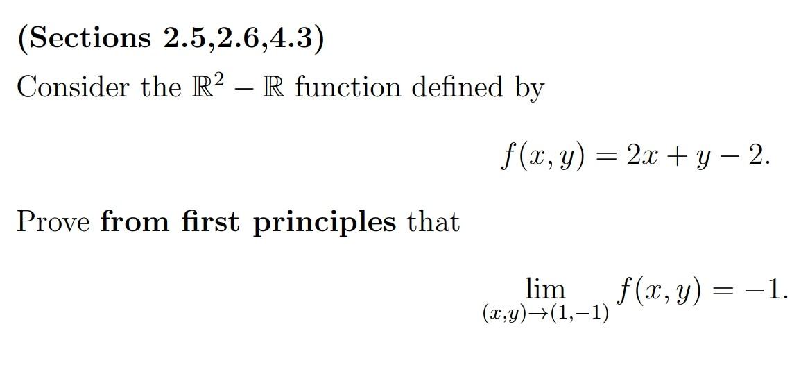 Solved (Sections 2.5,2.6,4.3 ) Consider the R2−R function | Chegg.com