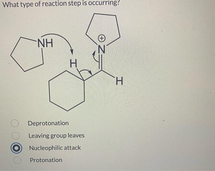 Solved What type of reaction step is occurring? Protonation | Chegg.com