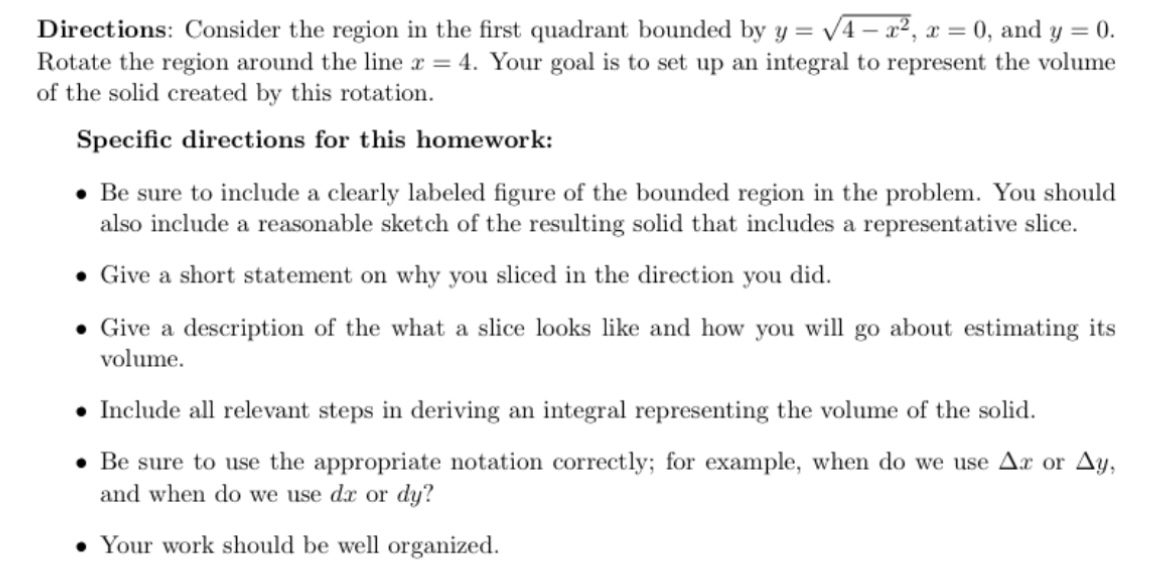 Solved Directions: Consider the region in the first quadrant | Chegg.com