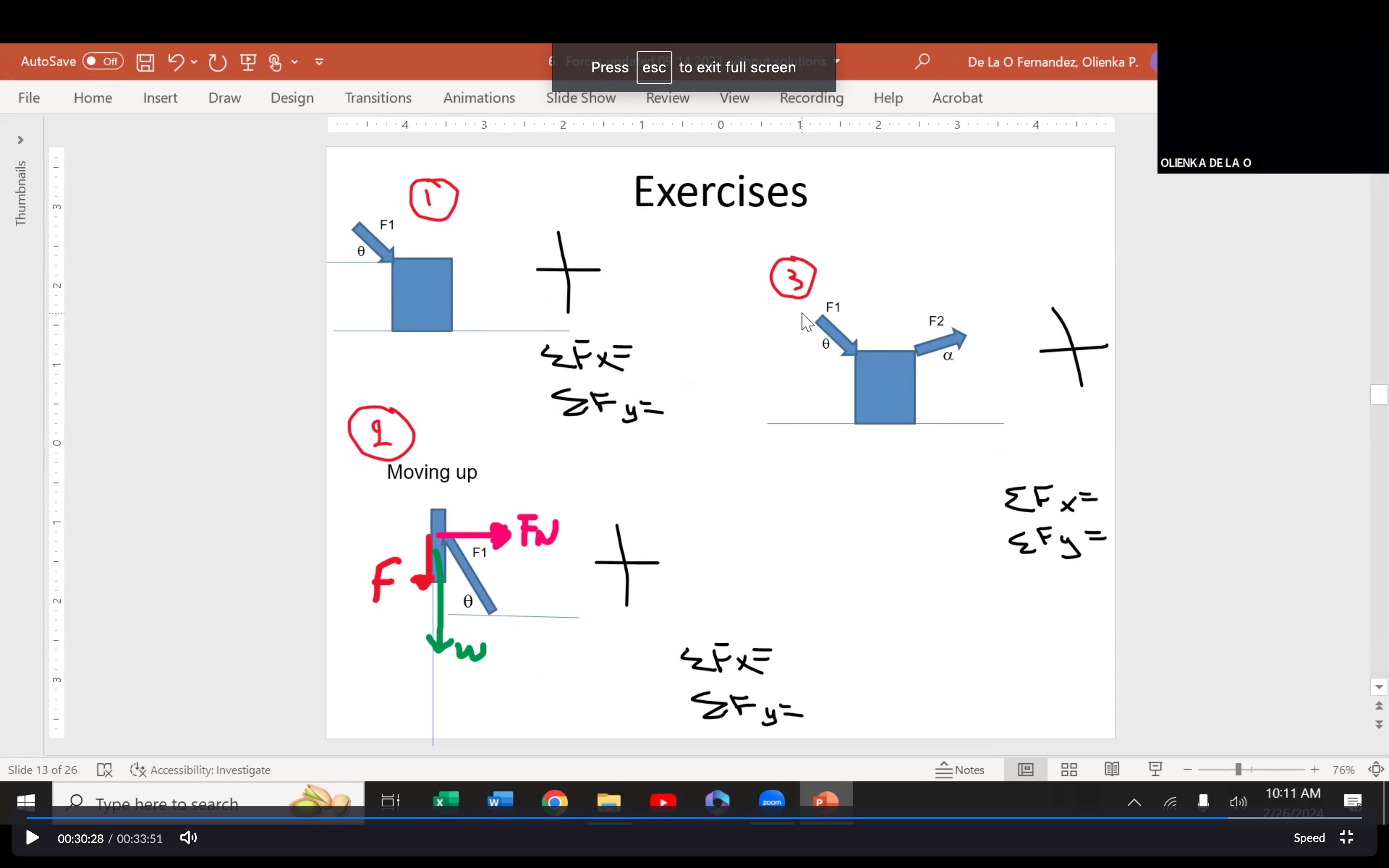Solved how do i write the net force equations | Chegg.com