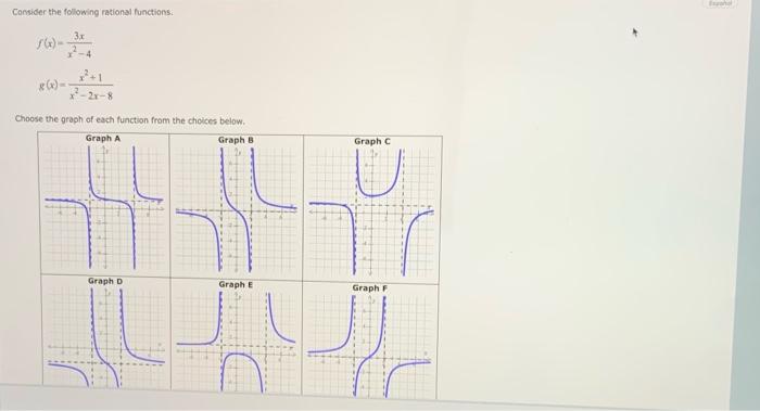 Solved Consider the following rational functions 3г (+) 8) | Chegg.com