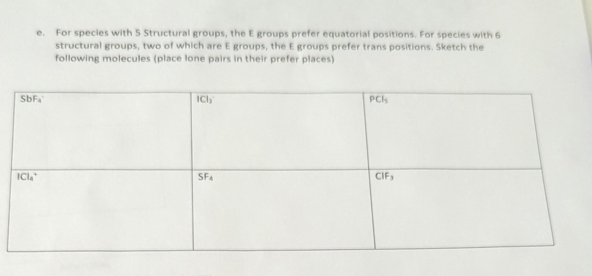 Solved c. Predicting structure of expanded octet molecules: | Chegg.com