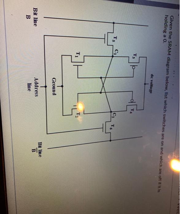 Solved we Given the SRAM diagram below, Ilst which switches | Chegg.com