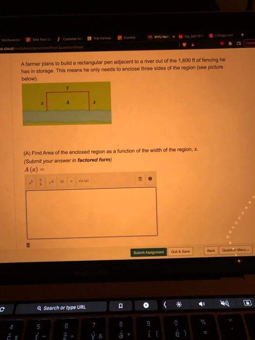 Solved A farmer plans to build a rectangular pen adjacent to | Chegg.com