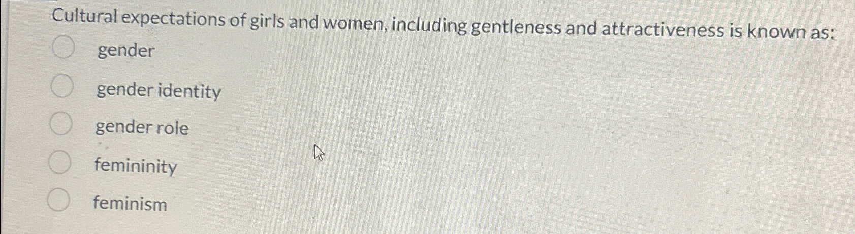 Solved Cultural expectations of girls and women, including | Chegg.com