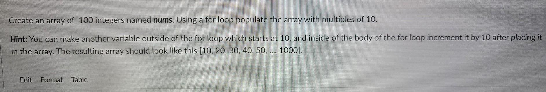 Solved Create an array of 100 integers named nums. Using a | Chegg.com