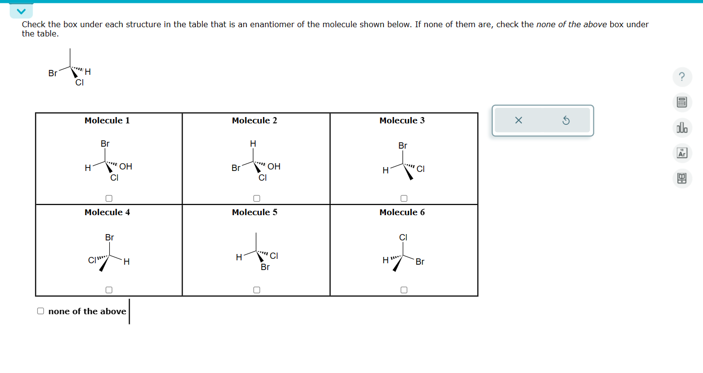 Solved Check the box under each structure in the table that | Chegg.com