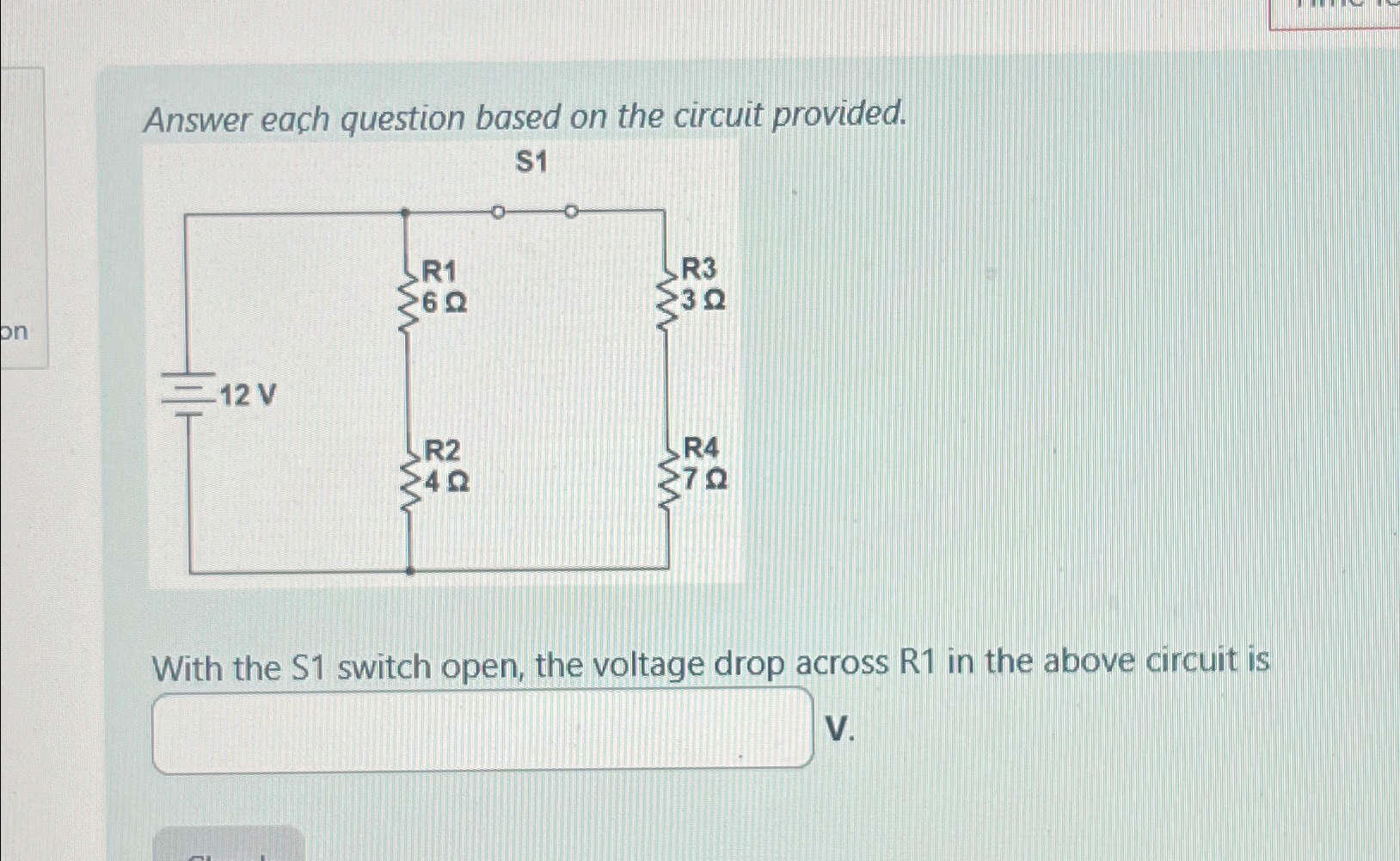 Solved Answer each question based on the circuit | Chegg.com