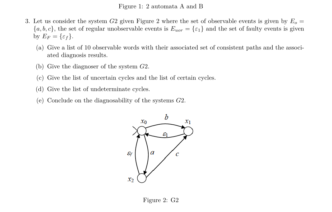 Solved Figure 1: 2 ﻿automata A and BLet us consider the | Chegg.com